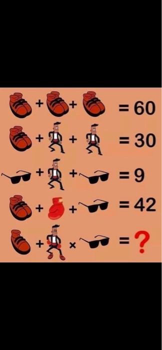 Solved ++༤ = 60 + ༡ + ༣ = 30 •+ + • =9 + +༧ = 42 | Chegg.com
