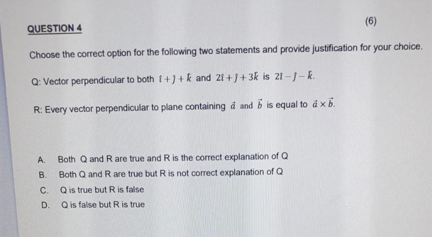 Solved Choose the correct option for the following two | Chegg.com