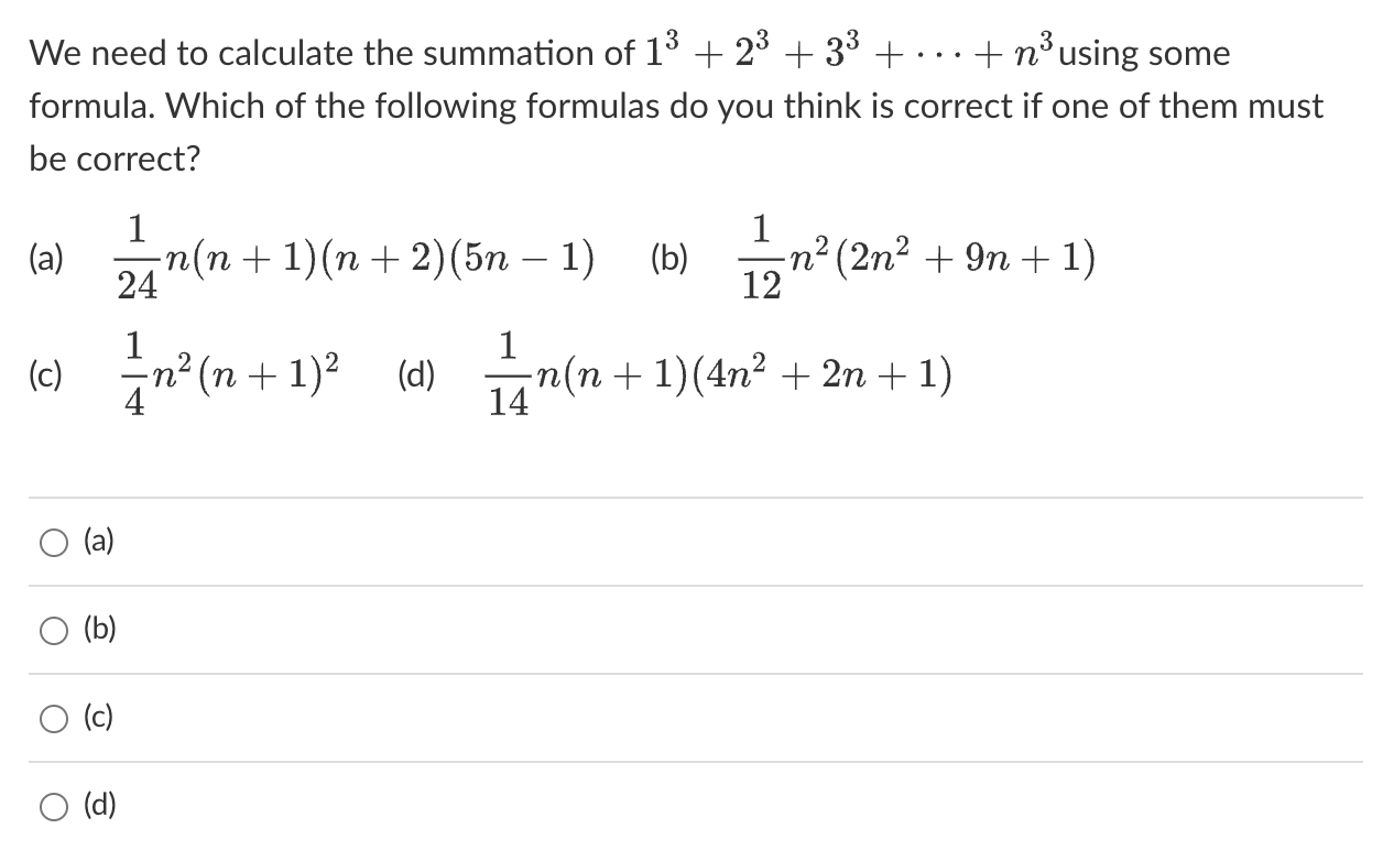 Solved We need to calculate the summation of | Chegg.com
