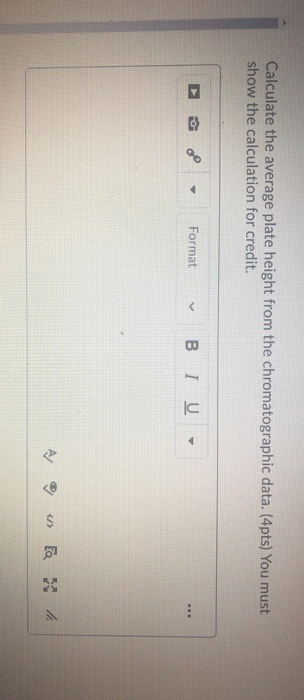 Solved Calculate the average plate height from the | Chegg.com