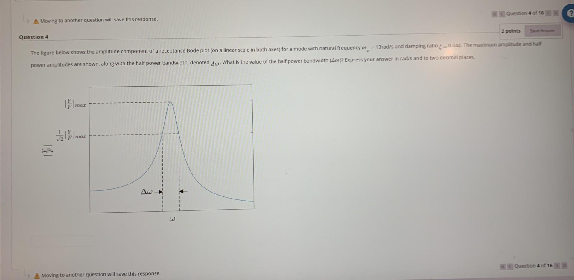 Solved power amplitudes are shown, along with the half power | Chegg.com
