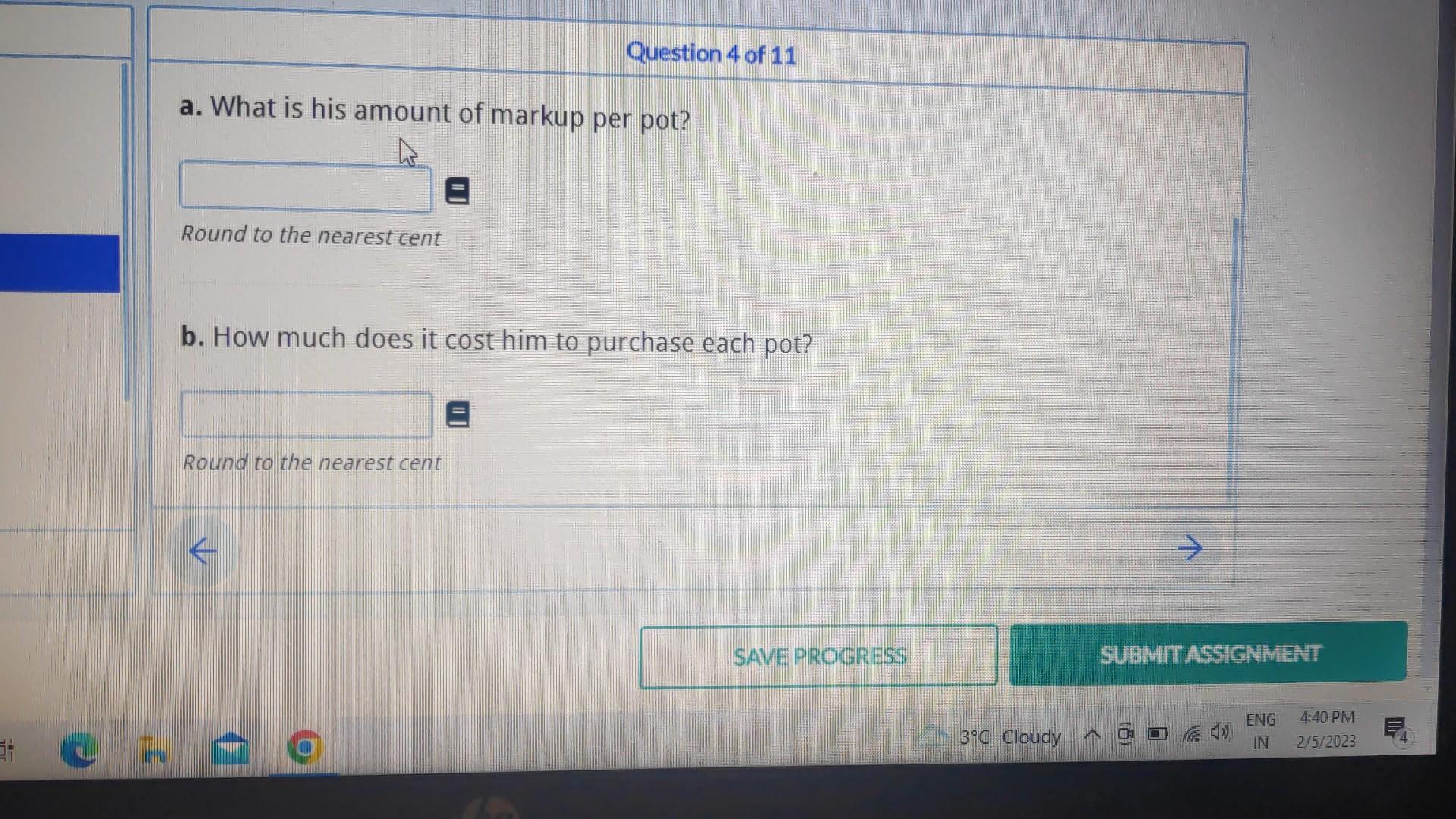 Solved Caleb sells clay pcis at his pottery studio for $30 | Chegg.com