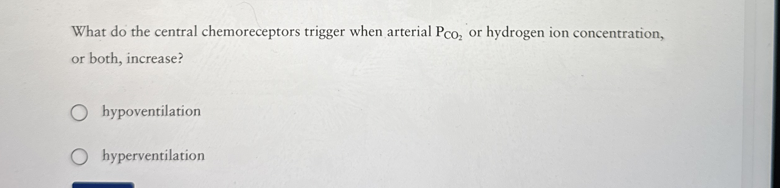 Solved What do the central chemoreceptors trigger when | Chegg.com