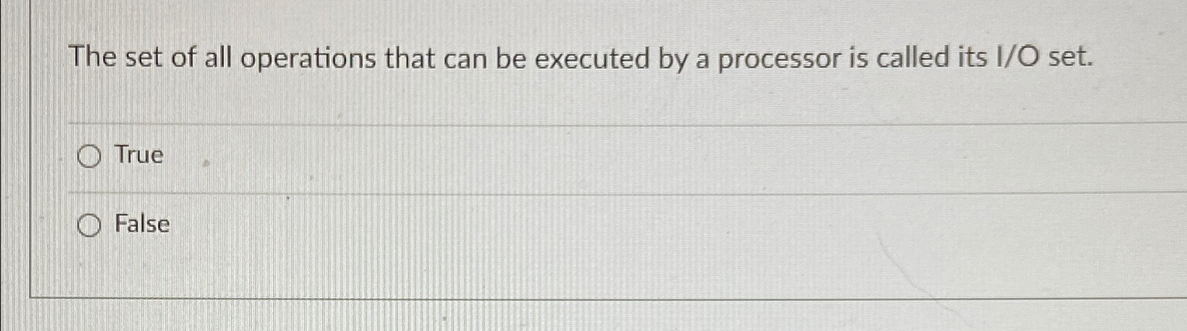 Solved The set of all operations that can be executed by a | Chegg.com