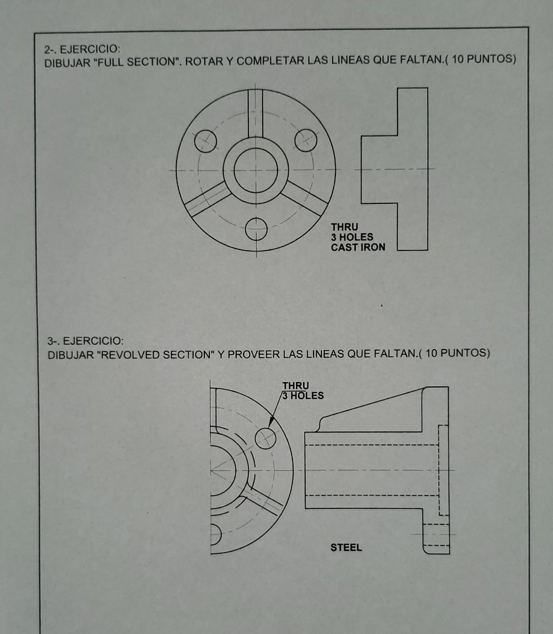 Solved translation:draw"full section" rotate and complete | Chegg.com