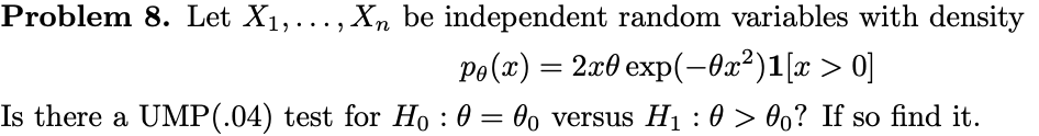 Solved Problem 8. ﻿Let x1,dots,xn ﻿be independent random | Chegg.com