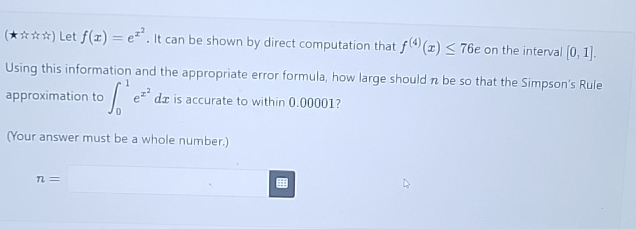 Solved ( *** 存穴 ﻿hr) ﻿Let f(x)=ex2. ﻿It can be shown by | Chegg.com