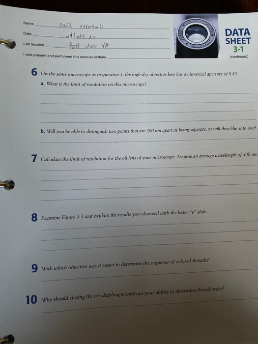 Solved I was present and performed this series 3-1 | Chegg.com