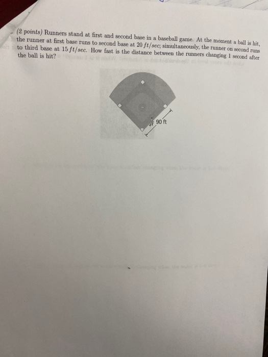 Solved (2 points) Runners stand at first and second base in | Chegg.com