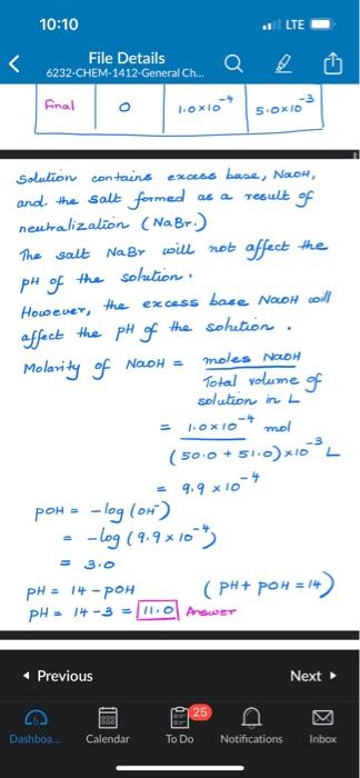 Solved Solution contains excess base, NaOH, and. the salt | Chegg.com