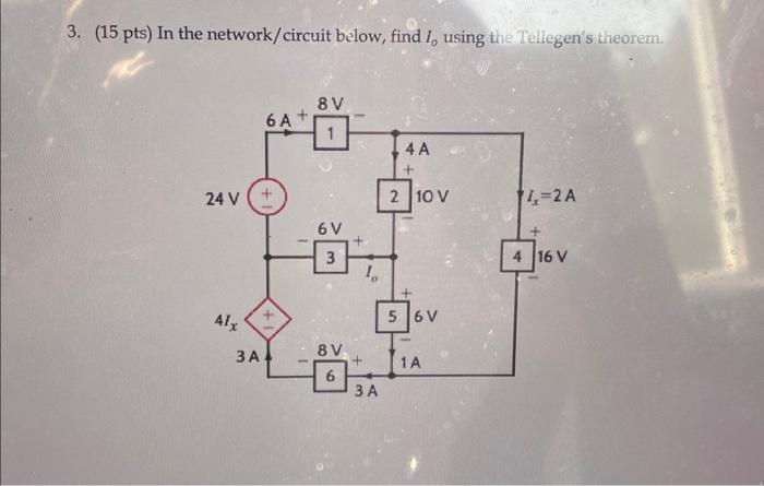 Solved 3. (15pts) In the network/circuit below, find t0 | Chegg.com