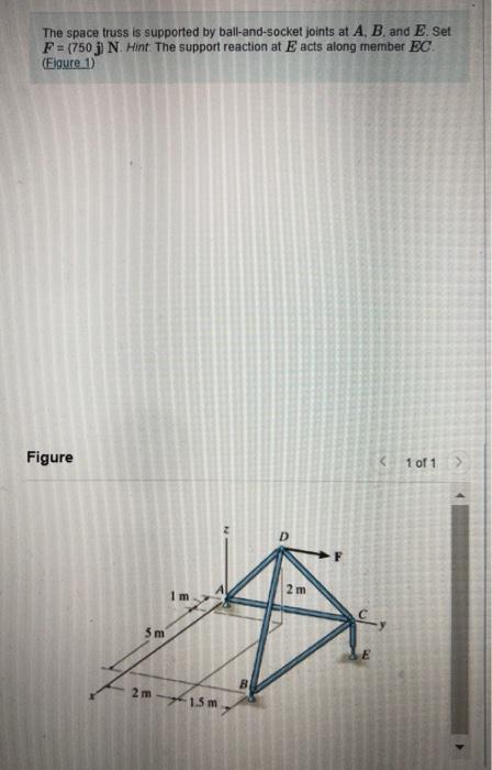 Solved The space truss is supported by ball-and-socket | Chegg.com