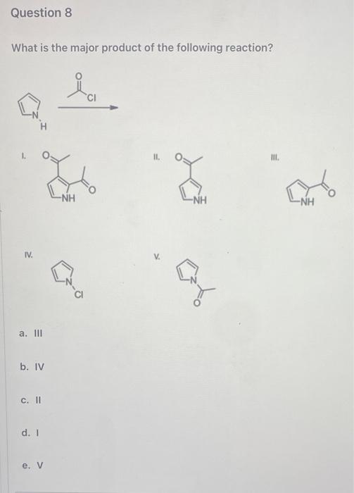 Solved What is the major product of the following reaction? | Chegg.com