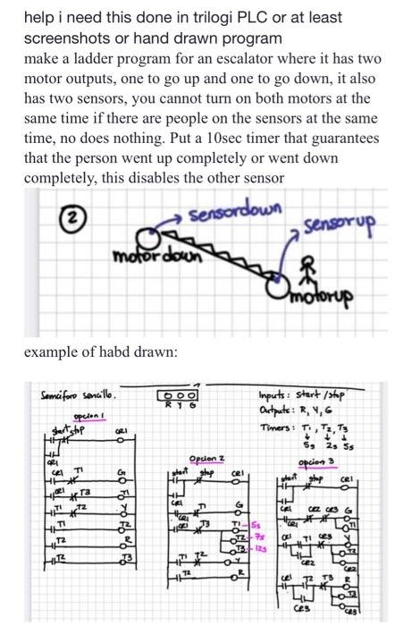Solved help i need this done in trilogi PLC or at least | Chegg.com