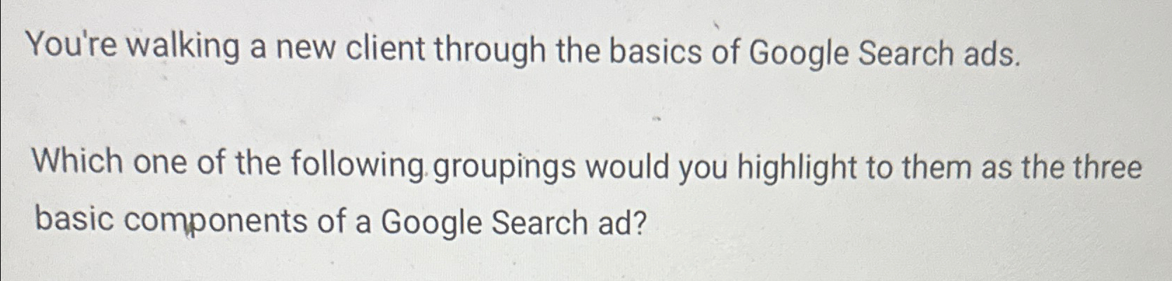 Solved You're walking a new client through the basics of | Chegg.com