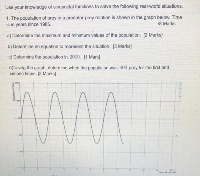Solved Use your knowledge of sinusoidal functions to solve | Chegg.com