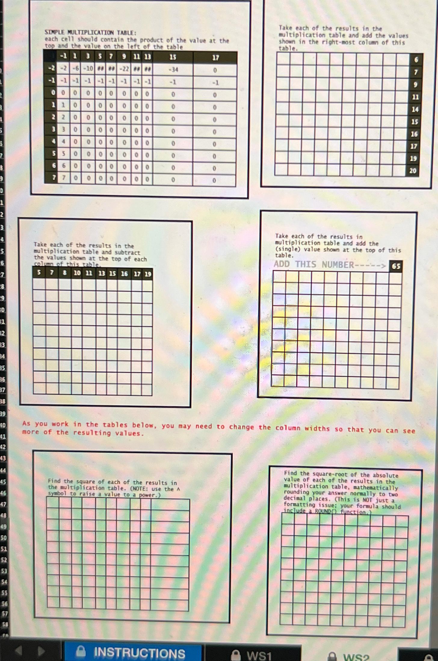 Solved SIMPLE MULTIPLICATION TABLE:each cell should contain | Chegg.com