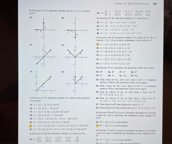 Solved In Exercises 1-6, write the standard basis for the | Chegg.com