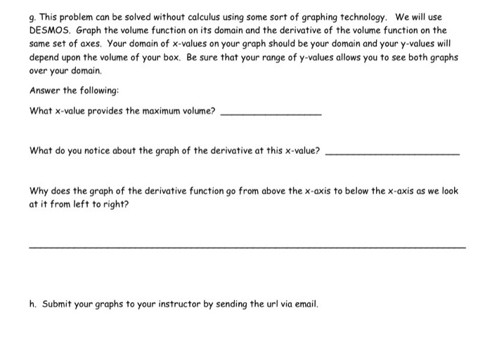 Solved The open topped box problem. A rectangular piece of | Chegg.com