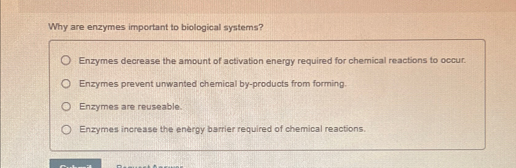 Solved Why are enzymes important to biological | Chegg.com