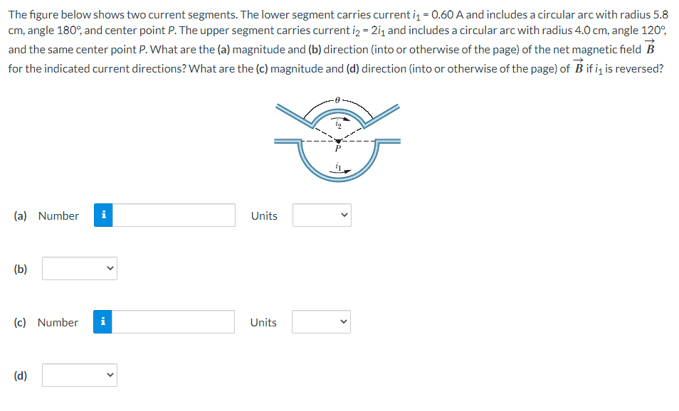 Solved The figure below shows two current segments. The | Chegg.com