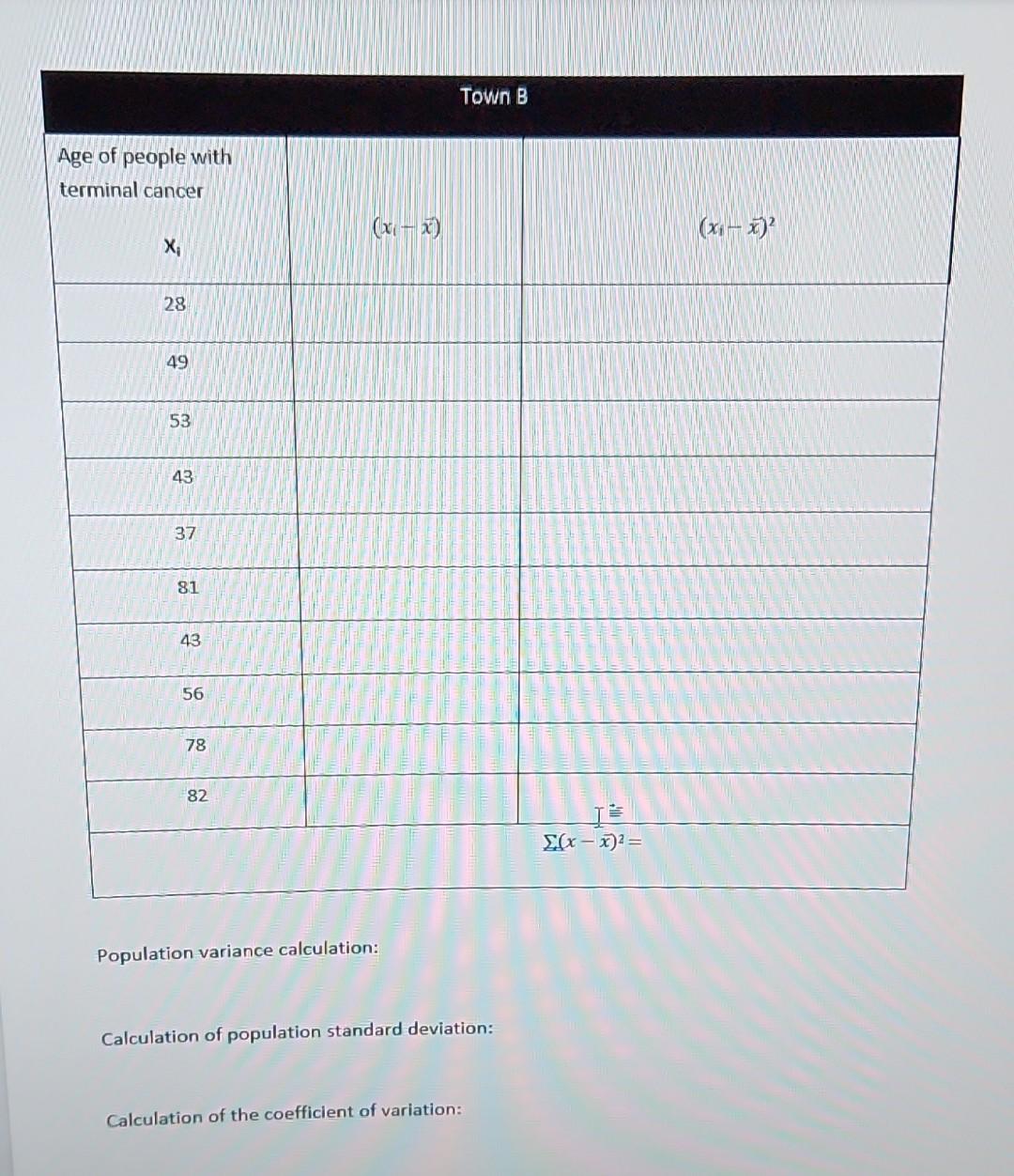 Solved Standard Deviation For Ungrouped Data A Statistical