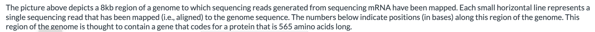 Solved The picture above depicts a 8kb ﻿region of a genome | Chegg.com