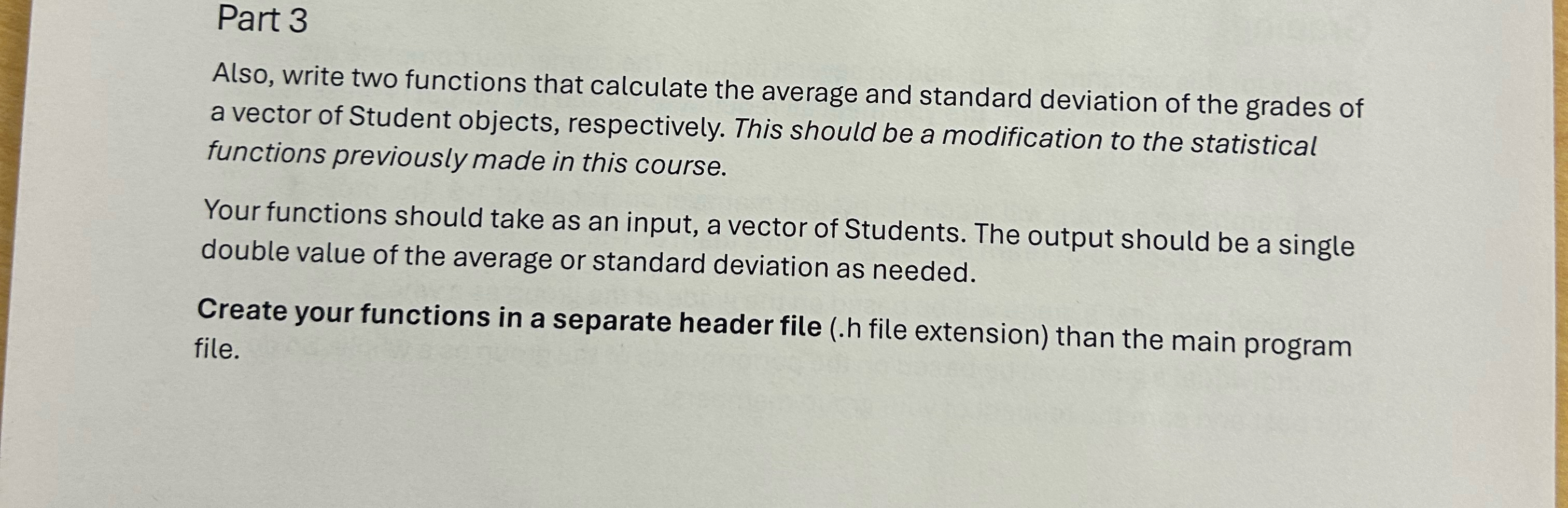 Solved Part 3also Write Two Functions That Calculate The 5878