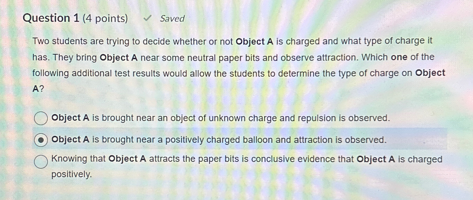 Solved Question 1 (4 ﻿points) ﻿SavedTwo students are trying | Chegg.com