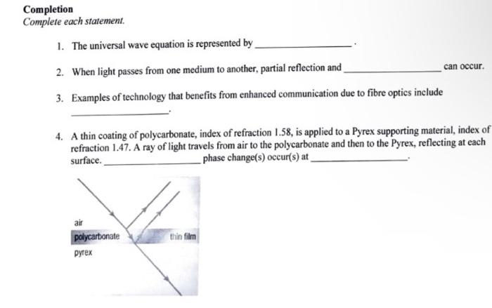 Solved Completion Complete each statement 1. The universal | Chegg.com