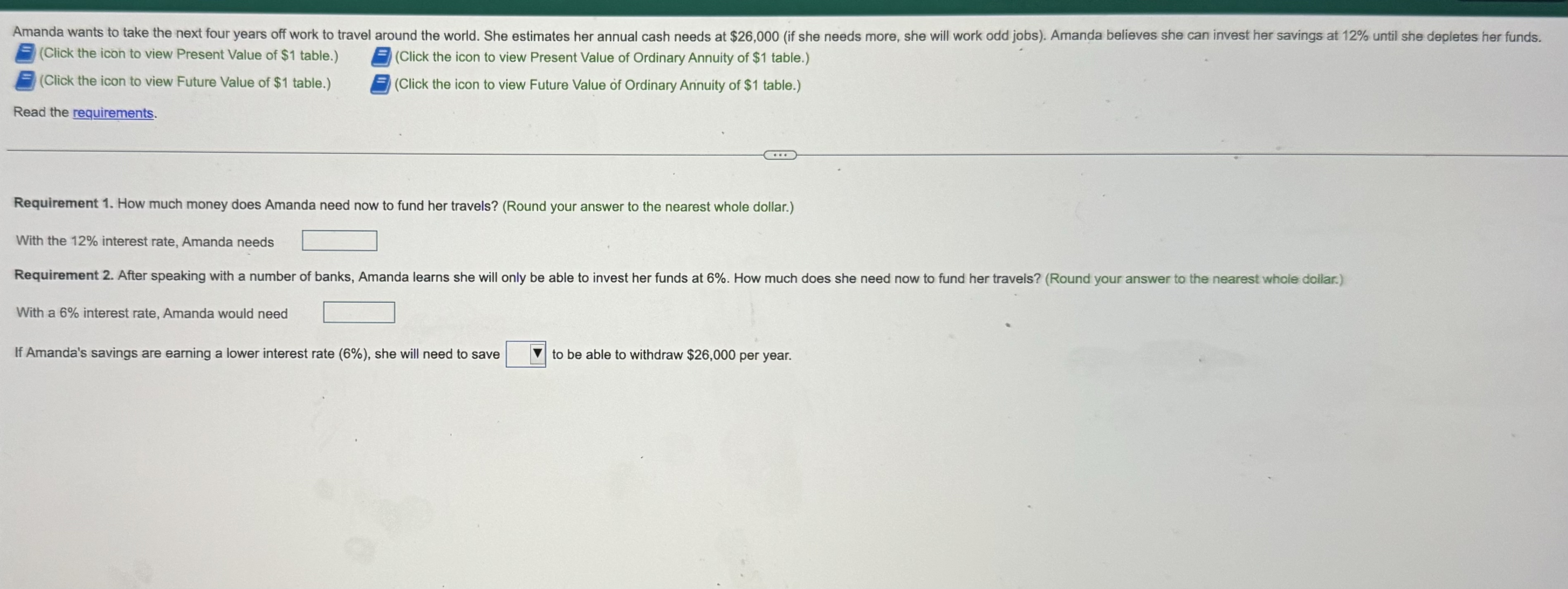 Solved (Click the icon to view Present Value of $1 | Chegg.com