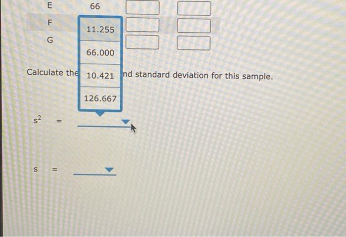 Solved 4. Standard deviation and variance for a sample | Chegg.com