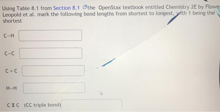 Solved Using Table 8.1 from Section 8.1 the OpenStax | Chegg.com