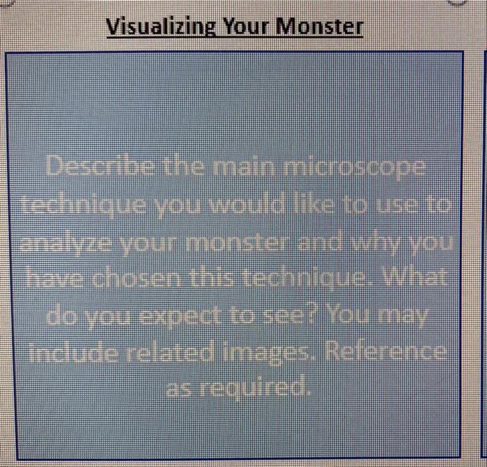 Visualizing Your Monster technique you would like to | Chegg.com