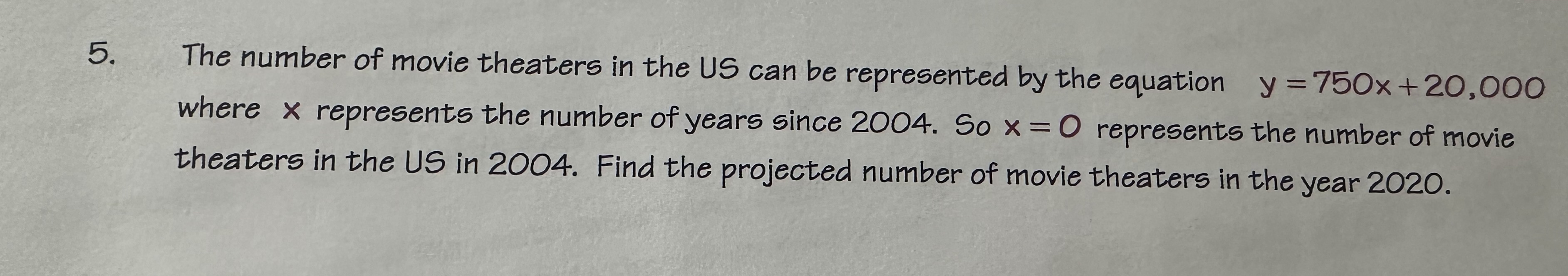 Solved The number of movie theaters in the US can be | Chegg.com