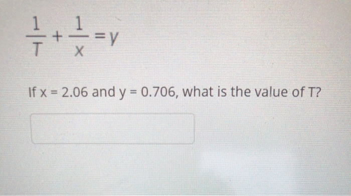 Solved +=v If x = 2.06 and y = 0.706, what is the value of | Chegg.com