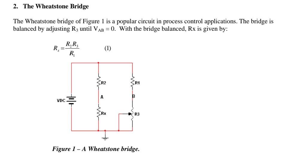 Solved 2. The Wheatstone Bridge The Wheatstone bridge of | Chegg.com