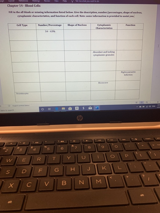 Solved fill out the chart based on each colum and the | Chegg.com