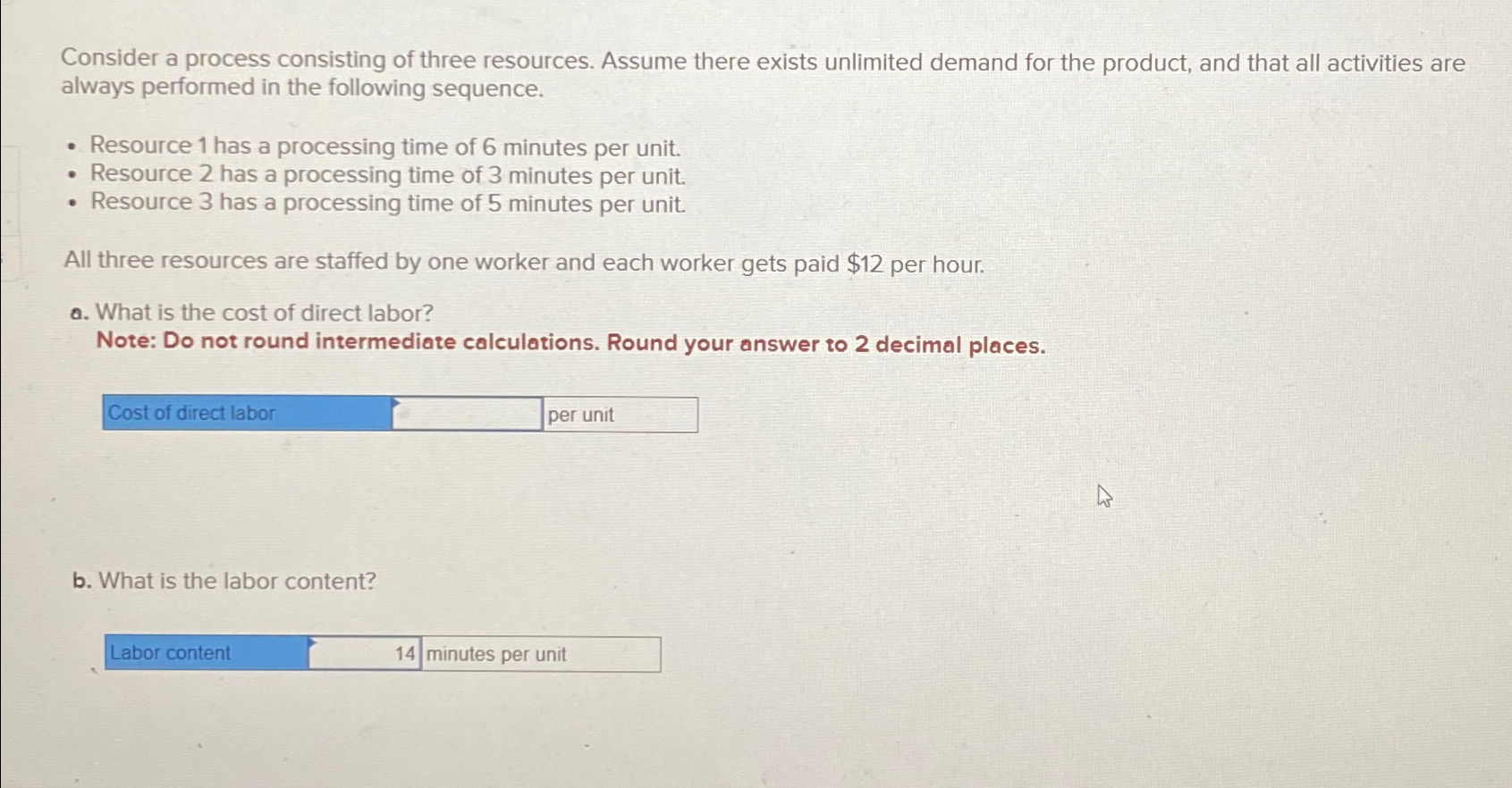 Solved Consider a process consisting of three resources. | Chegg.com