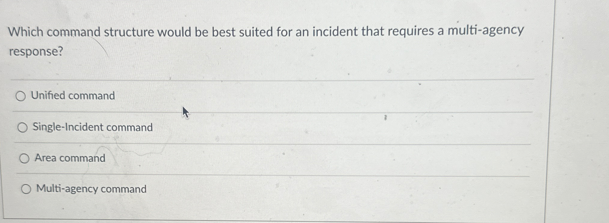 Solved Which command structure would be best suited for an | Chegg.com
