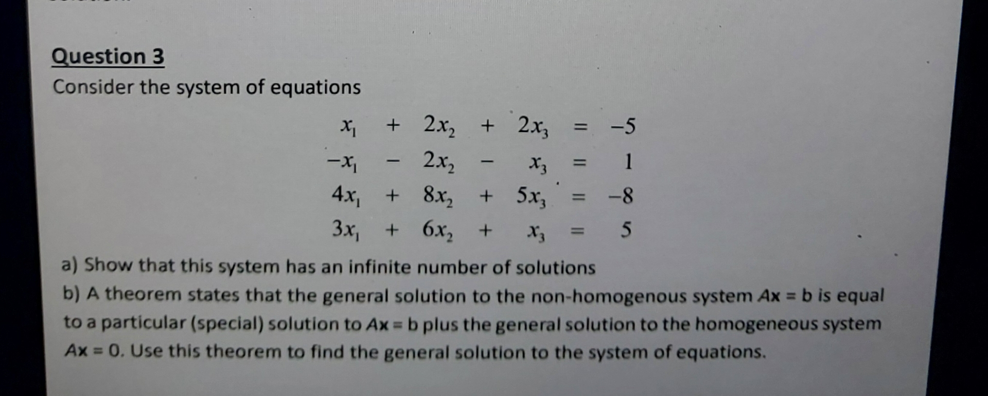 Solved Question 3Consider the system of | Chegg.com