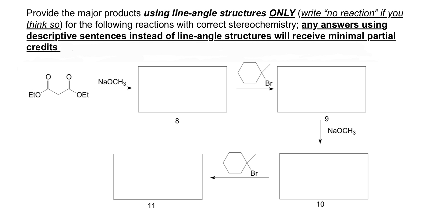 Solved Provide the major products using line-angle | Chegg.com