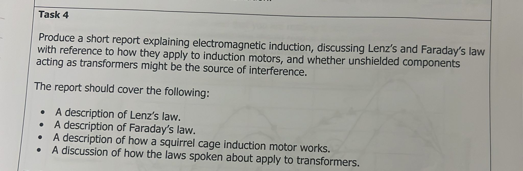 Solved Task 4Produce a short report explaining | Chegg.com