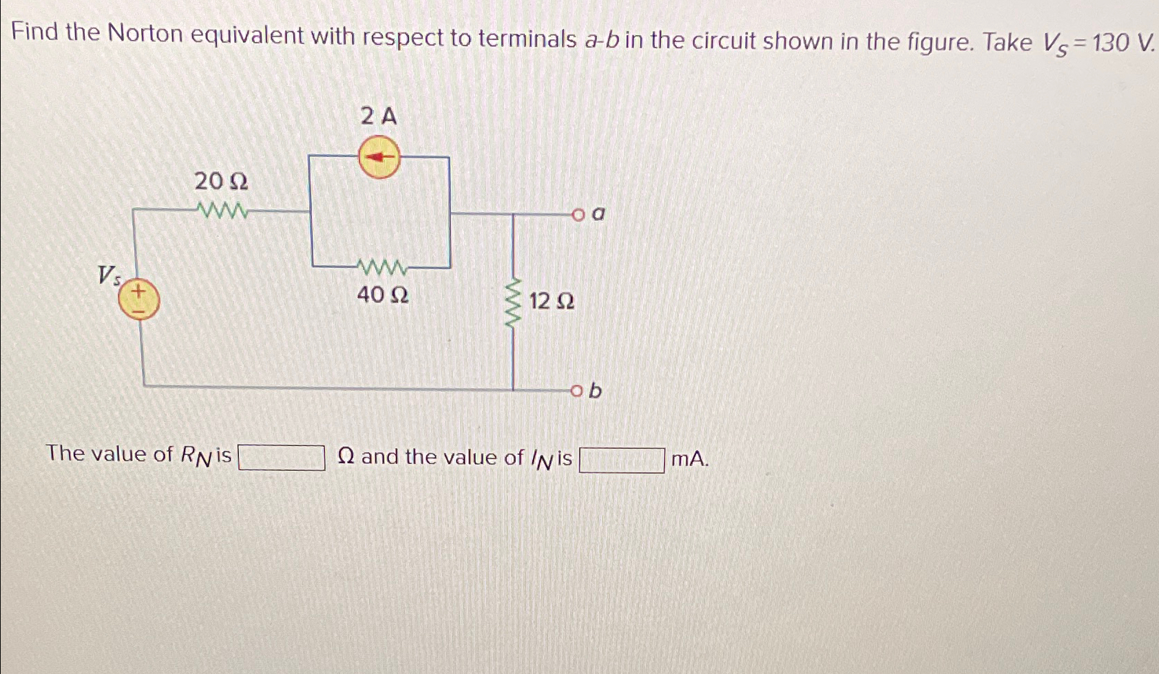 Solved Find the Norton equivalent with respect to terminals | Chegg.com