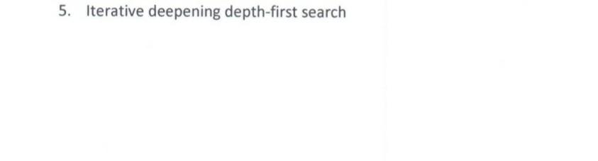 Solved 5. Iterative deepening depth-first search (1 3. 3 6 | Chegg.com