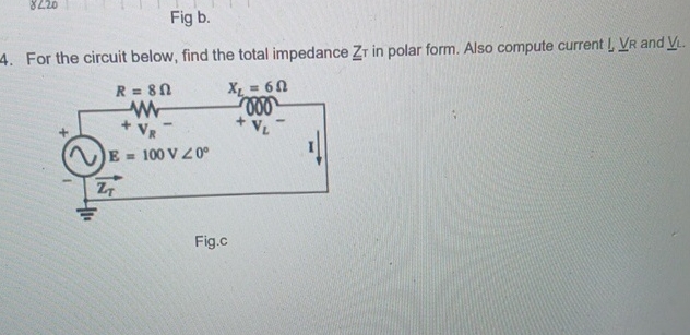 Solved For the circuit below, find the total impedance | Chegg.com