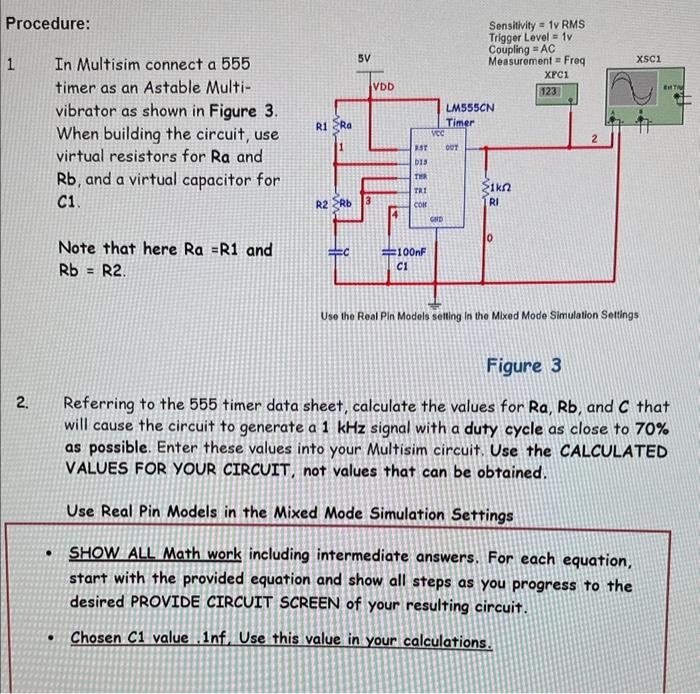 Solved In Multisim connect a 555 timer as an Astable | Chegg.com