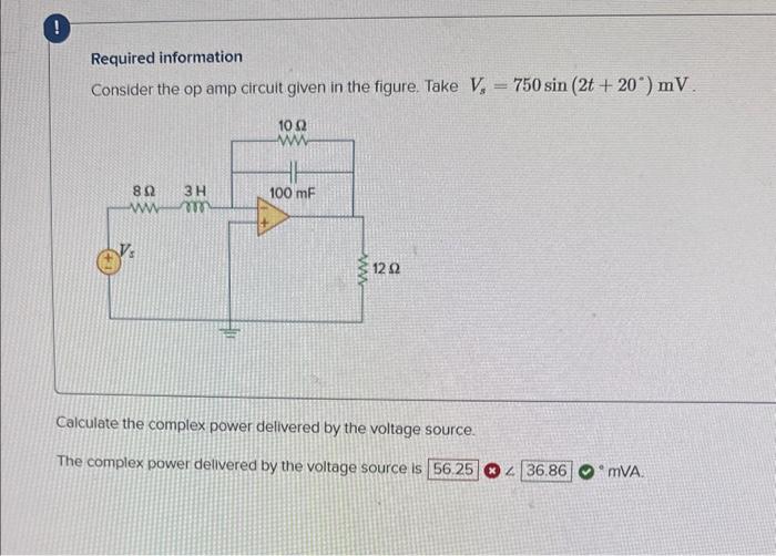 Solved Required information Consider the op amp circuit | Chegg.com