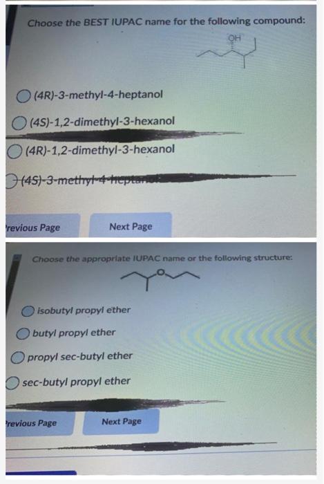 Solved Choose the BEST IUPAC name for the following | Chegg.com
