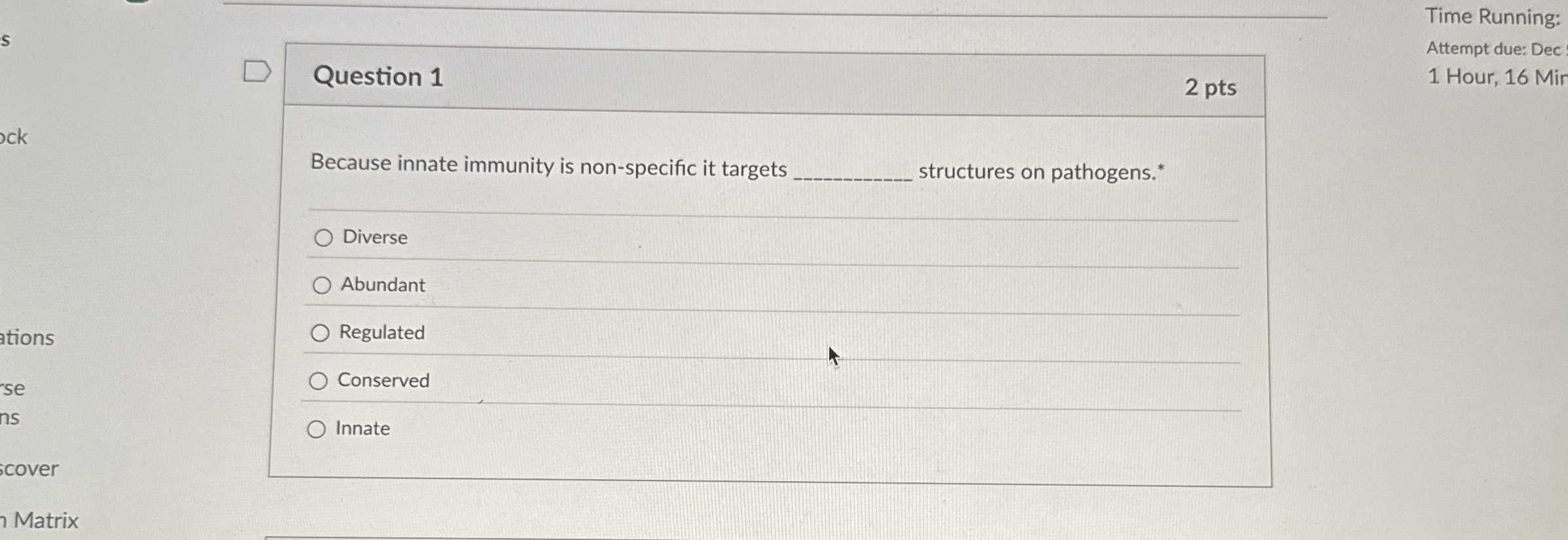 Solved Question 12 ﻿ptsTime Running:Attempt due: Dec1 ﻿Hour, | Chegg.com
